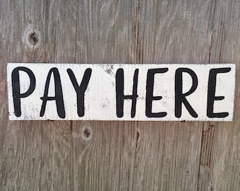 Pay here sign | Etsy