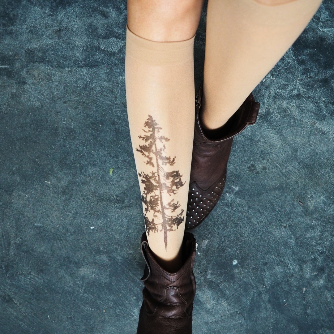 Womens Boot Socks With Pine Tree - Etsy