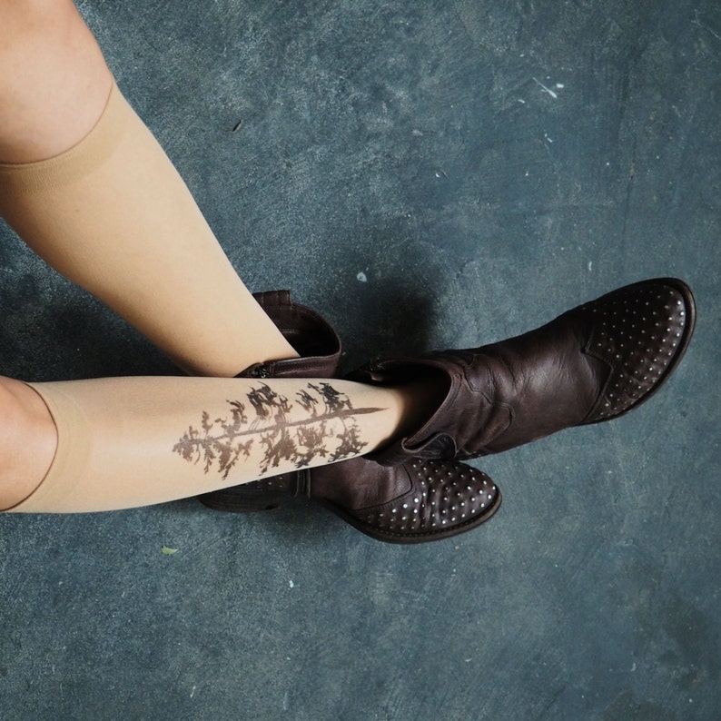 Womens Boot Socks With Pine Tree | Etsy