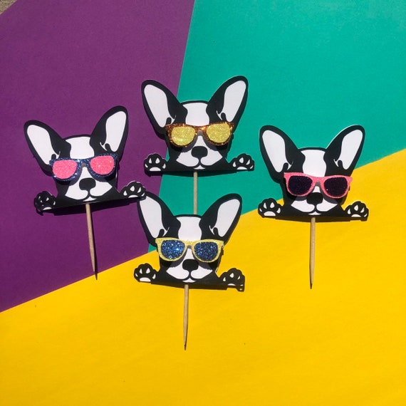 French Bulldog Cupcaketopper Frenchie Cupcake Toppers Dog | Etsy
