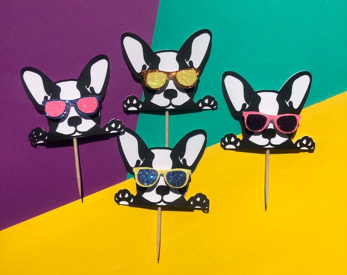 French Bulldog Cupcaketopper, Frenchie Cupcake Toppers, Dog Lover Cake ...