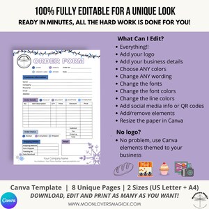 Christmas Order Form Template Custom Logo Order Tracker - Etsy