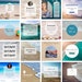 30 Editable Beach Ocean Themed Instagram Post Templates for Canva ...