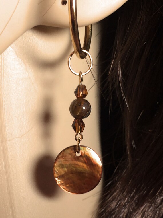 Gold Accented Chinese Mussel Shell Coins Multiple Colors | Etsy