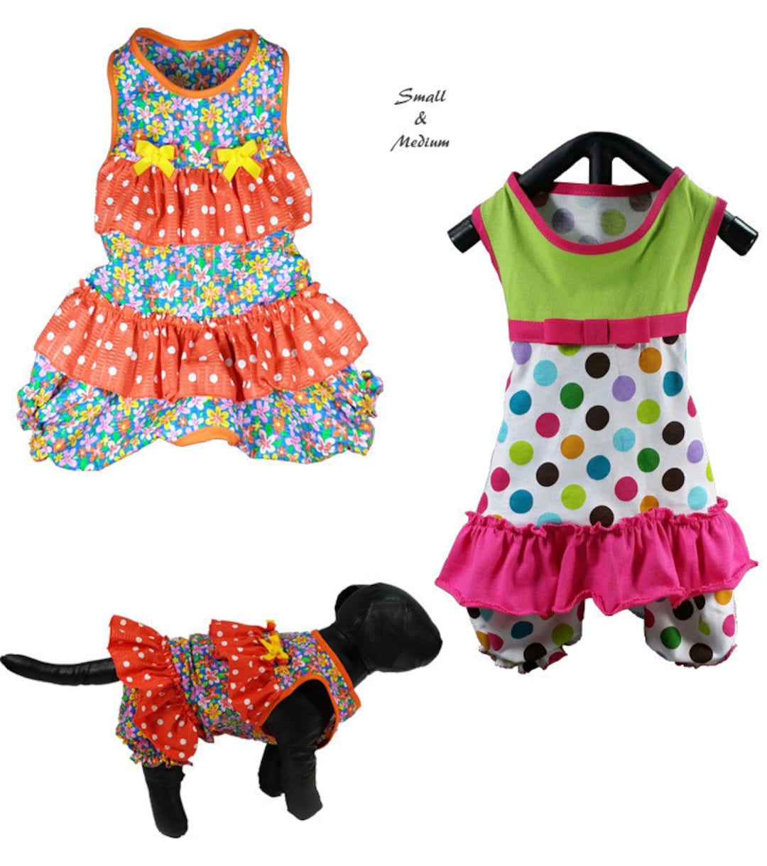 Ruffles Dog Romper Pattern -SMALL & MEDIUM- Dog Onesie Sewing Pattern ...