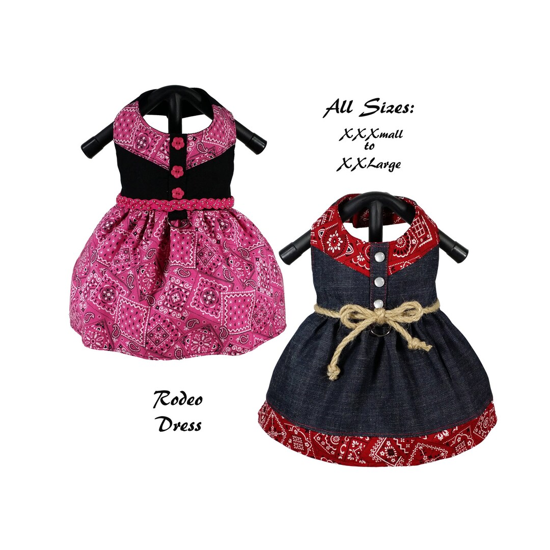Rodeo Dog Dress Pattern- ALL SIZES- Dog Clothes Sewing Pattern PDF, Dog ...