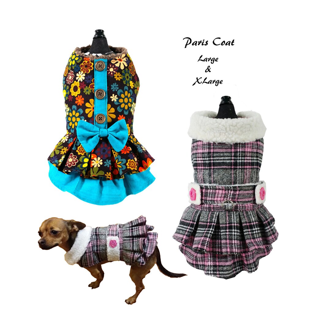 Paris Dog Coat Pattern -LARGE & XLARGE- Dog Clothes Sewing Pattern PDF ...