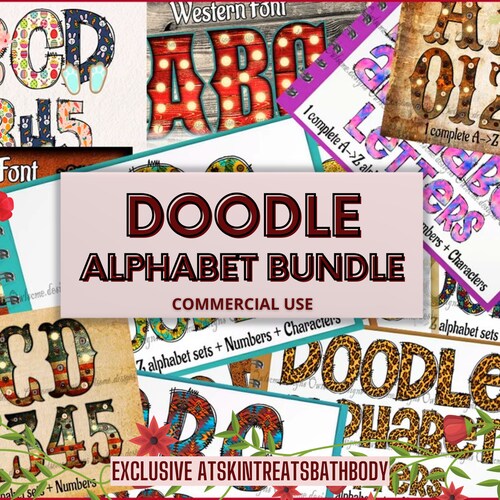 Kids Fishing Alphabet Letters PNG Bundle Fish Doodle Letters - Etsy ...