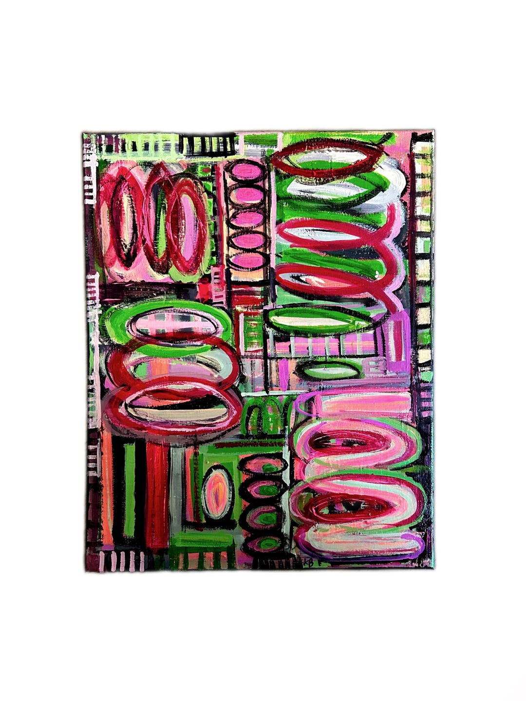 Canvas Painting | Midcentury Modern Art | Radical City (20x16) - Etsy