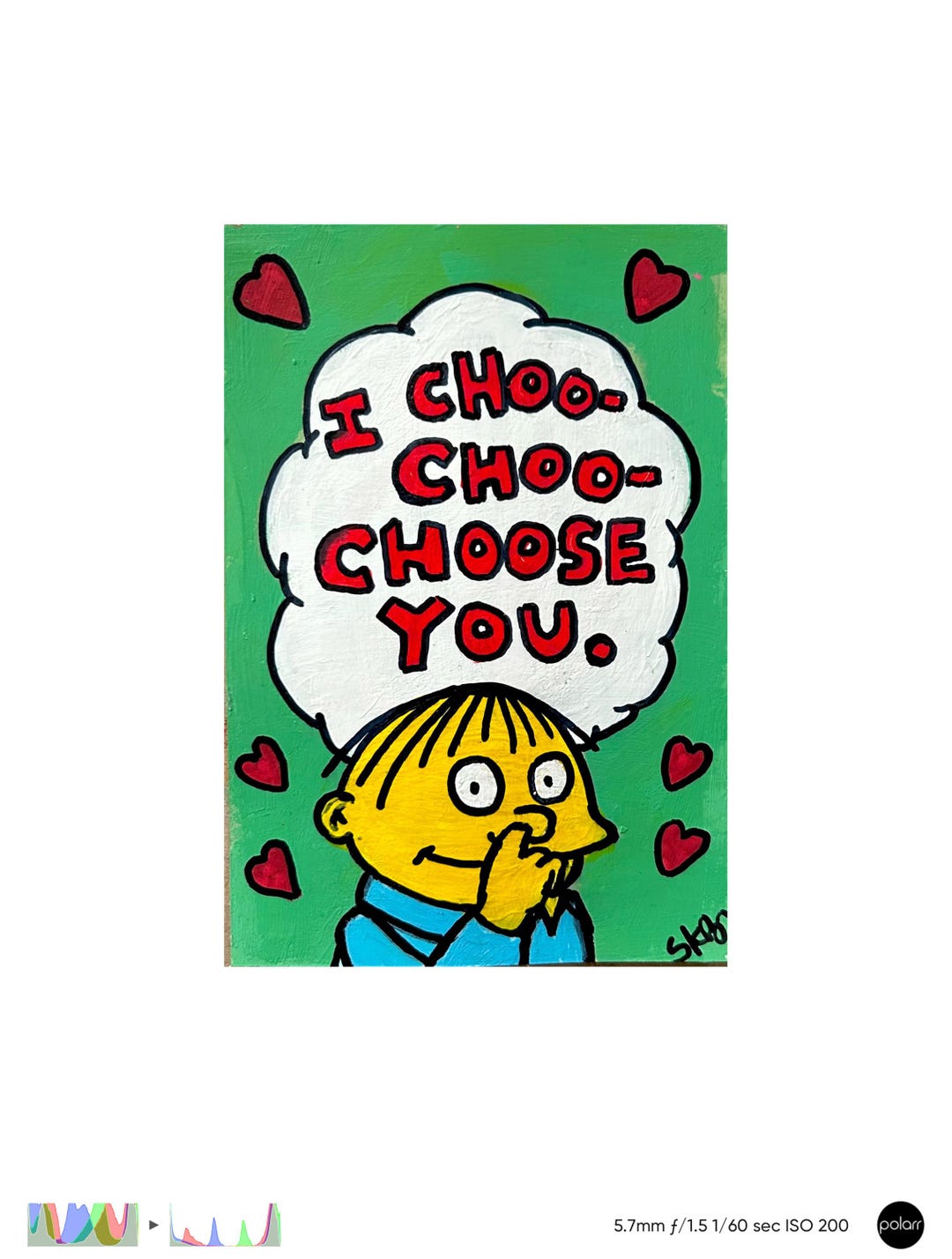 Postcards 6x4 Hand Painted Ralph Wiggum Valentines Day Postcards - Etsy