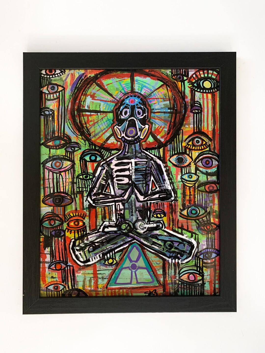 Gas Mask Toxic Lotus Pose 15x13 Framed/14x11 Unframed - Etsy