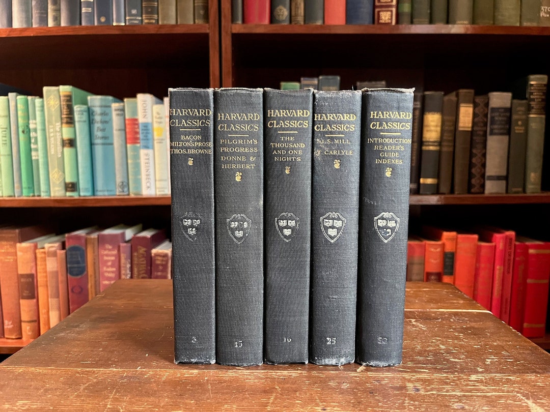 Harvard Classics Vintage Book Set: Volumes 3, 15, 16, 25, 50. 1909 ...