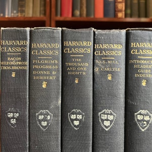 Harvard Classics Vintage Book Set: Volumes 3, 15, 16, 25, 50. 1909 ...