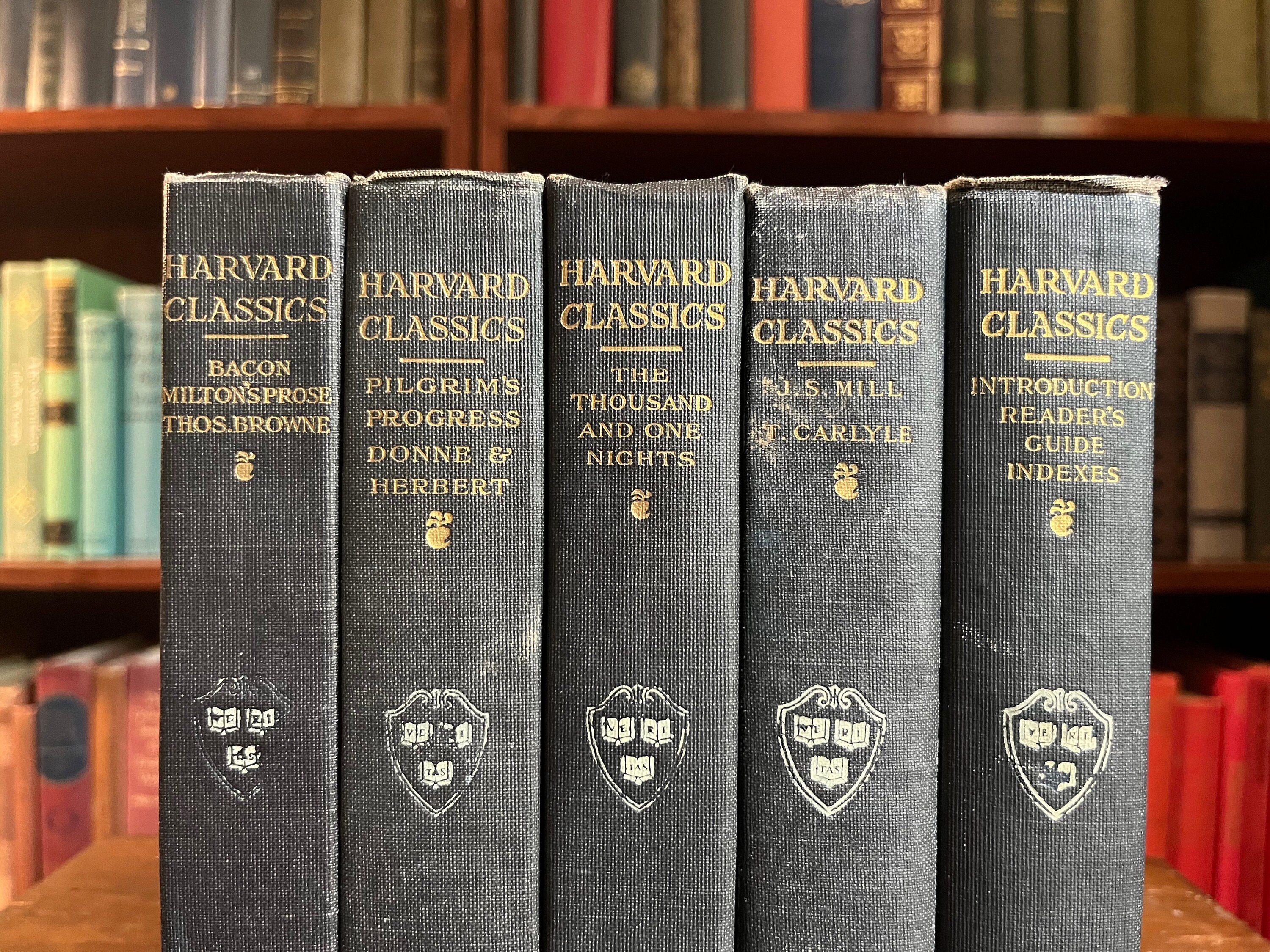 Harvard Classics Vintage Book Set: Volumes 3, 15, 16, 25, 50. 1909 ...
