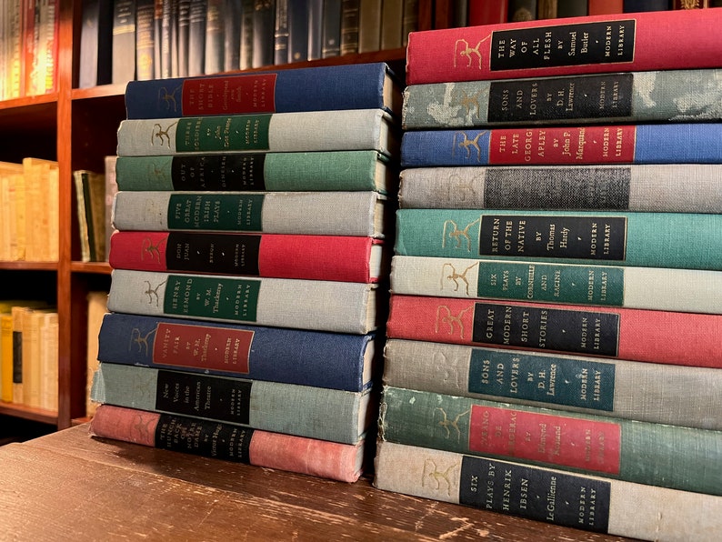 Set of 19 Vintage Modern Library Books. Small Hardcover - Etsy