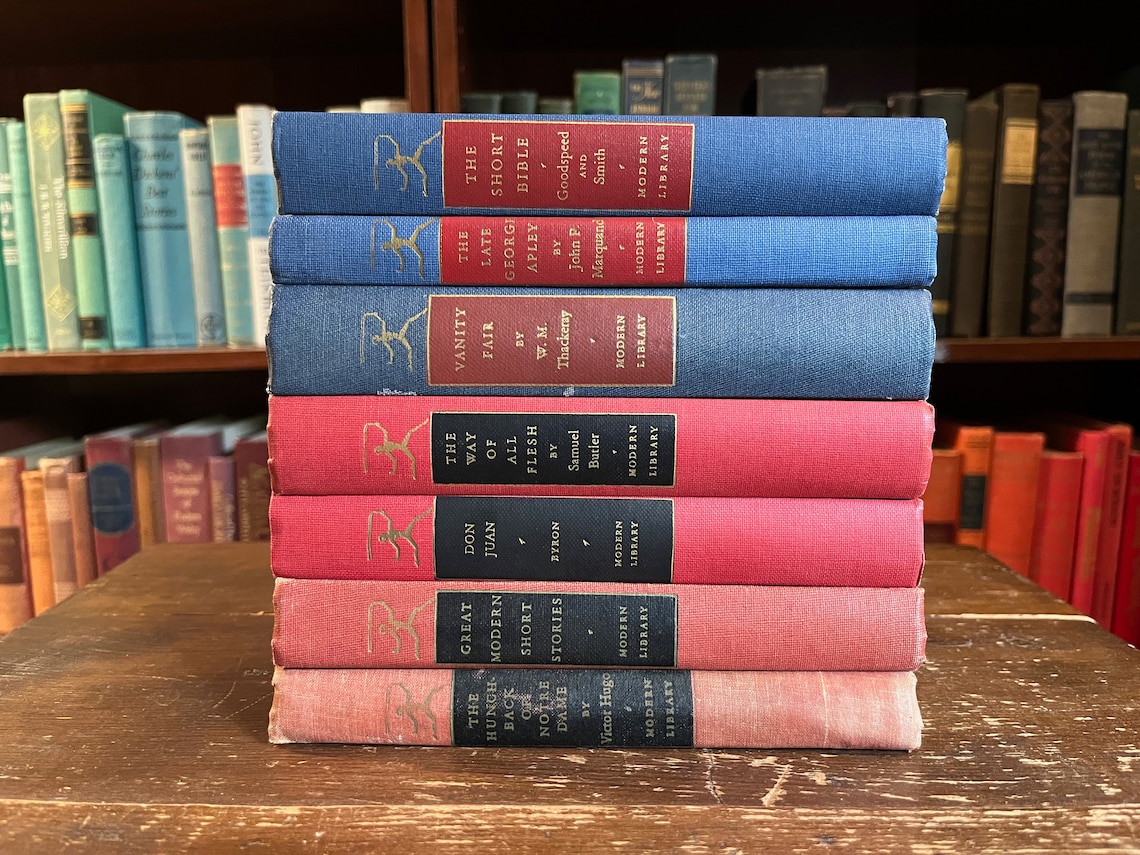 Set of 19 Vintage Modern Library Books. Small Hardcover - Etsy