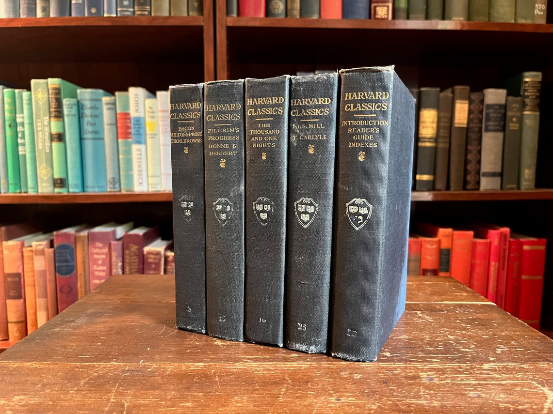 Harvard Classics Vintage Book Set: Volumes 3, 15, 16, 25, 50. 1909 ...