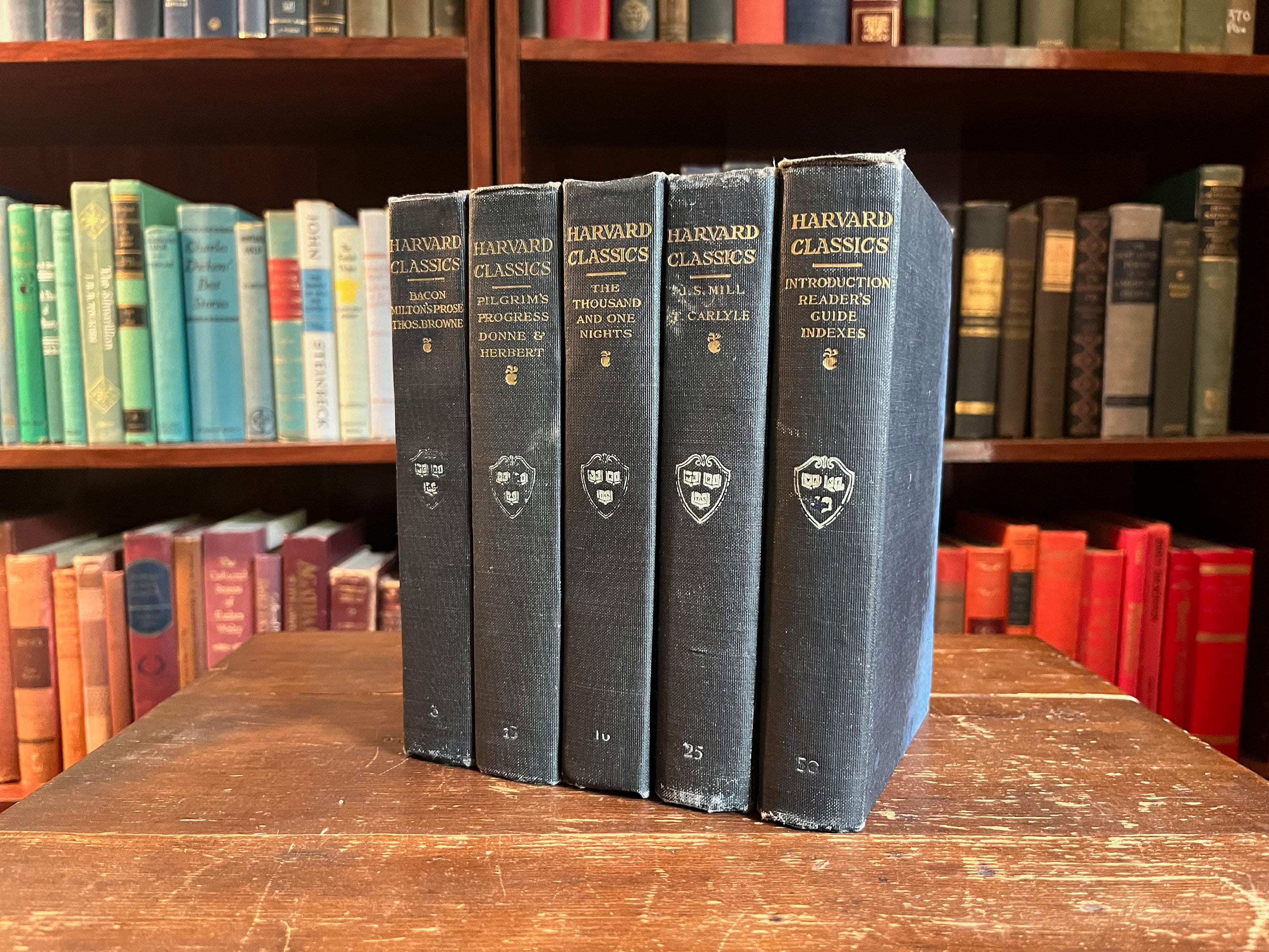 Harvard Classics Vintage Book Set: Volumes 3, 15, 16, 25, 50. 1909 ...