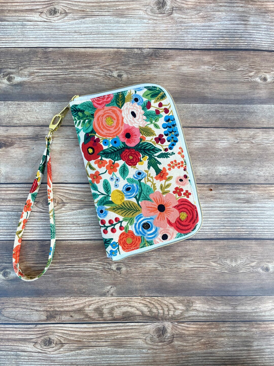 Rifle Paper Co. Canvas Zip Around Town Slimline Wallet, Floral Clutch ...
