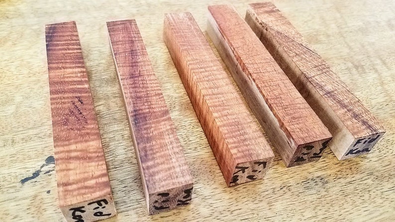 Pen Blanks Fiddleback grain Hawaiian Koa wood each | Etsy
