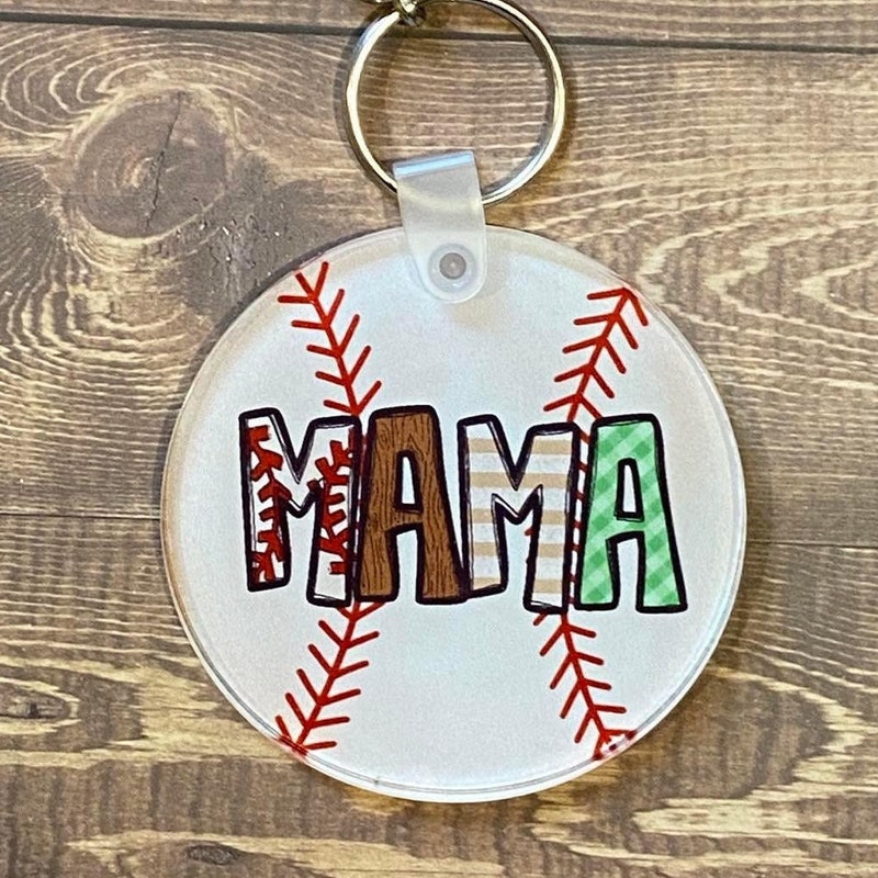 Baseball Keychain - Etsy
