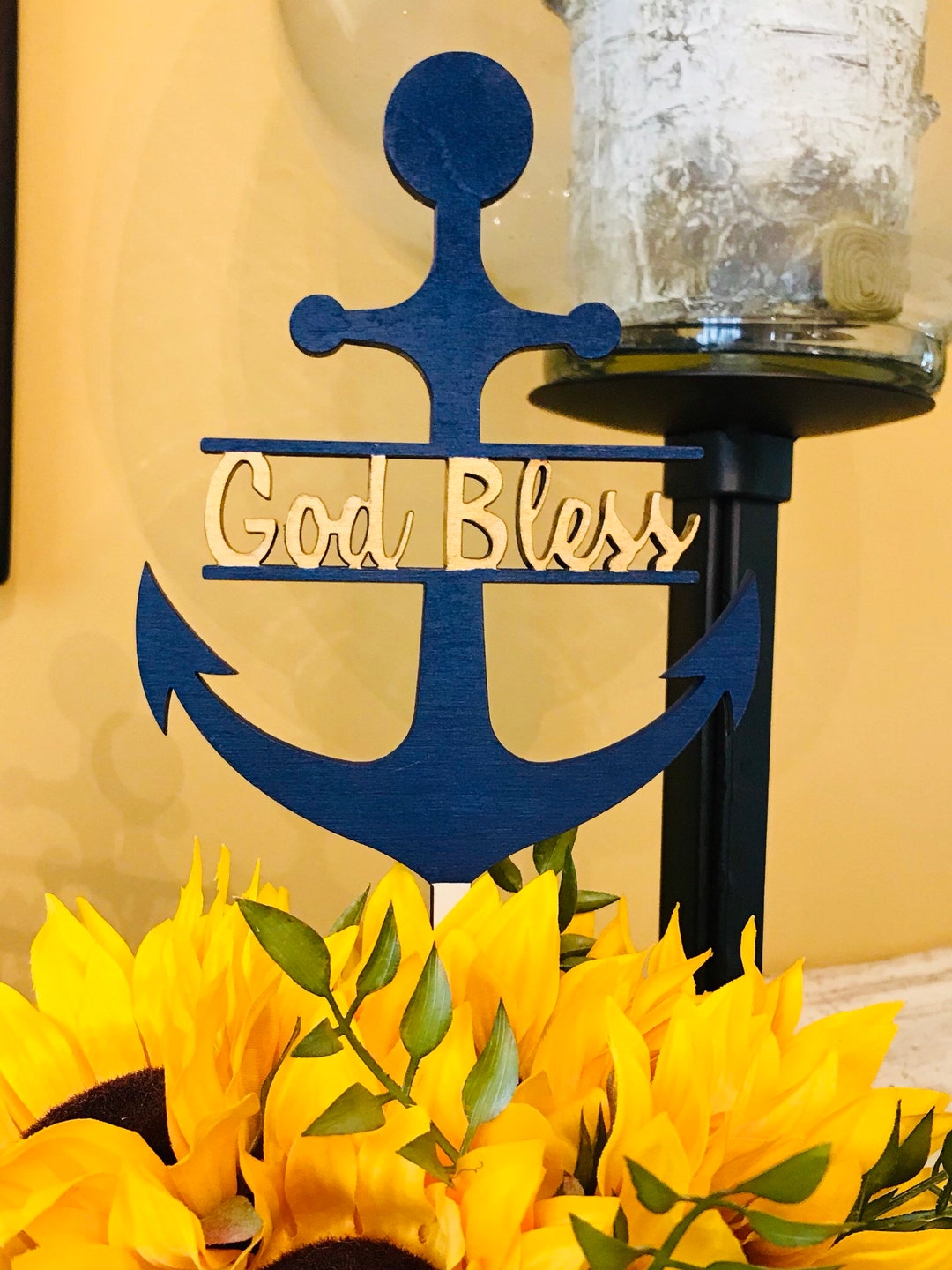 Nautical Baby Shower Cake Topper, Navy Anchor Wedding Topper, Coming ...