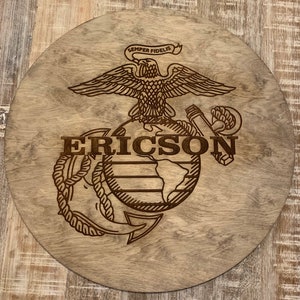 Personalized USMC Wooden Plaque: Marine Corps Gift - Etsy