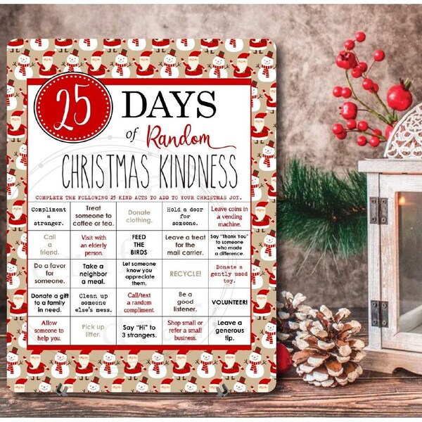 Christmas Kindness Challenge - Etsy
