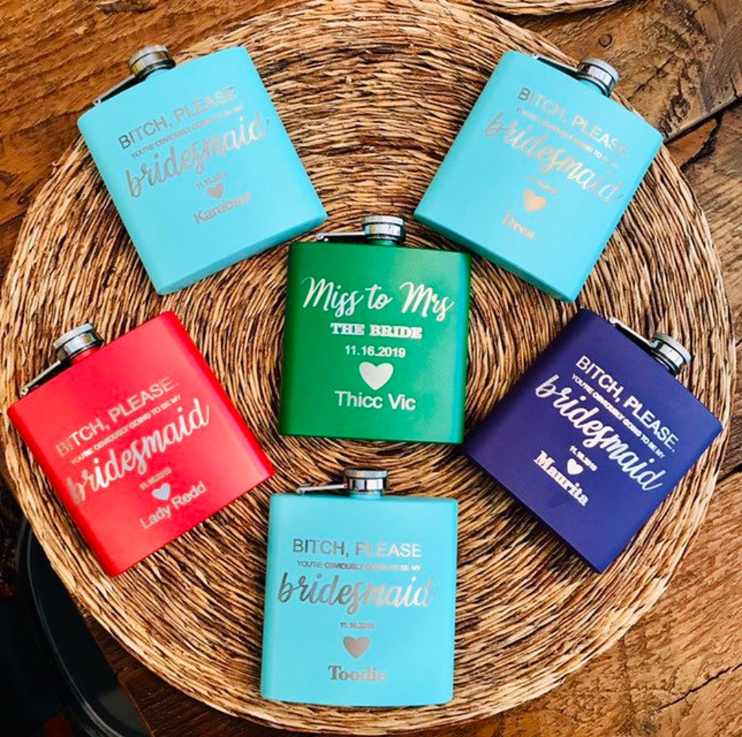Personalized Flask: Custom Engraved Stainless Steel, Bachelor Party ...