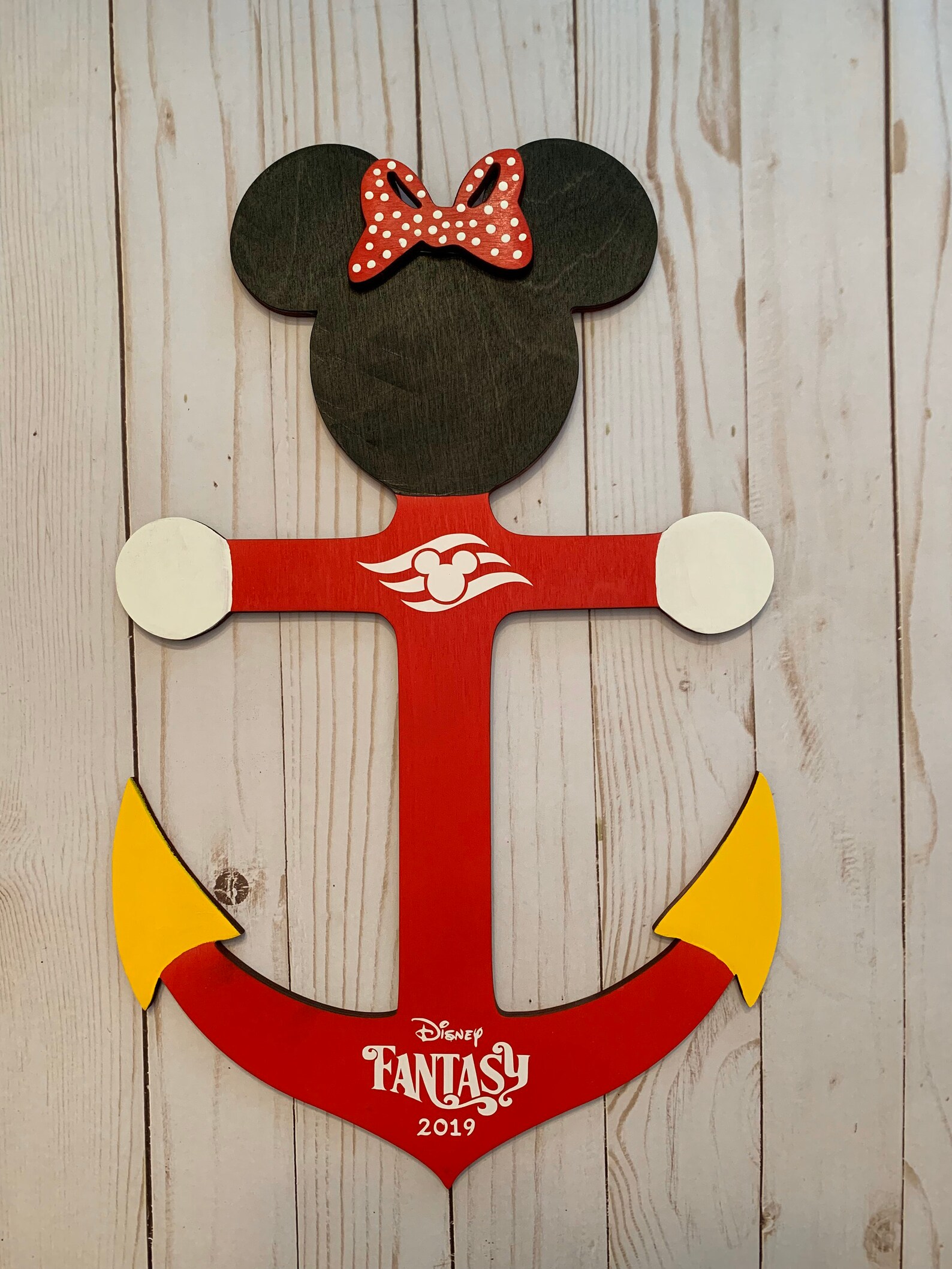 Autograph Anchor-disney Cruise Anchor Painted Wooden Anchor-mickey ...