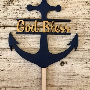 Personalized Anchor Cake Topper-nautical Baby Shower Cake Topper ...