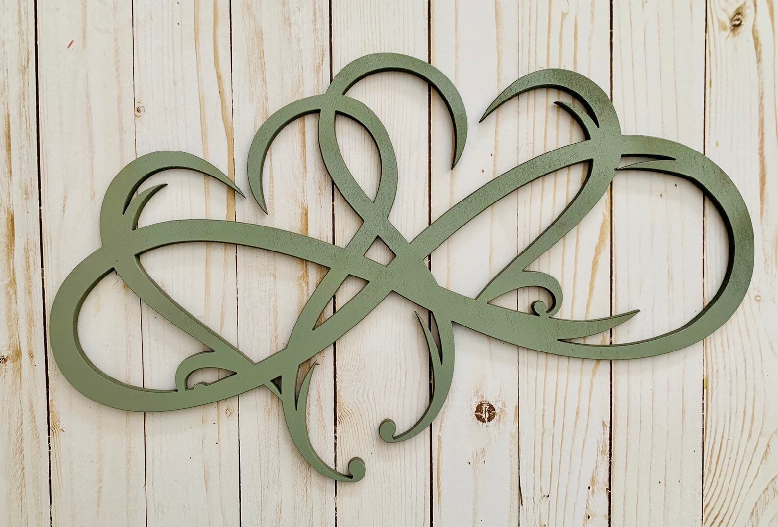Double Infinity Heart Wood Sign/infinity Symbol/wall Art Love Infinity ...