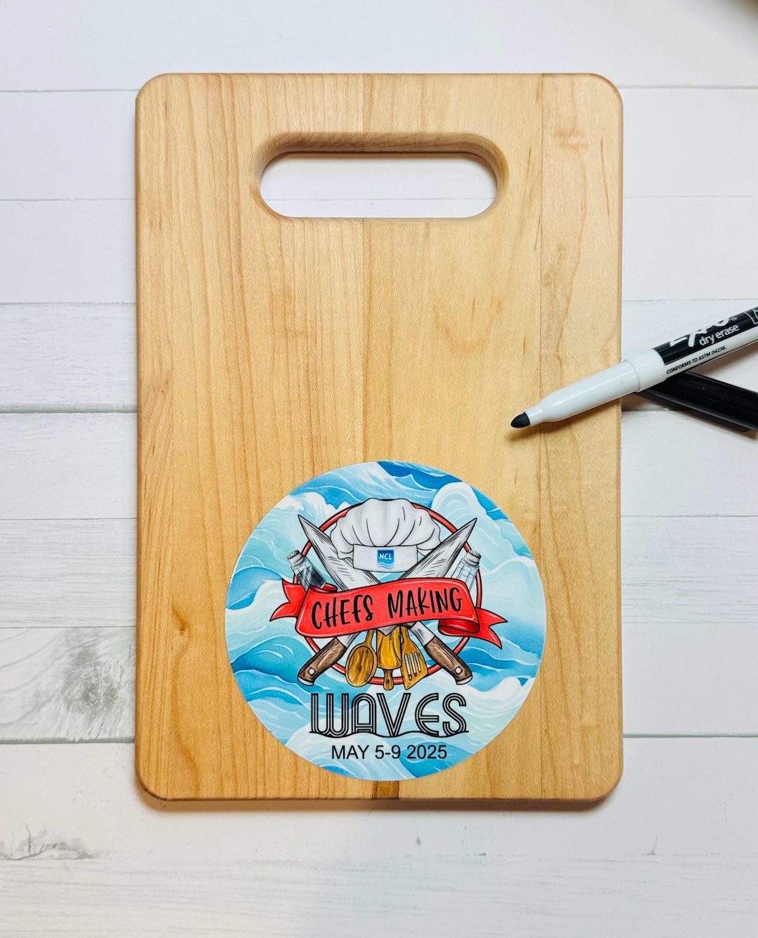 Custom "chefs Making Waves" Cruise Autograph Maple Cutting Board - Etsy