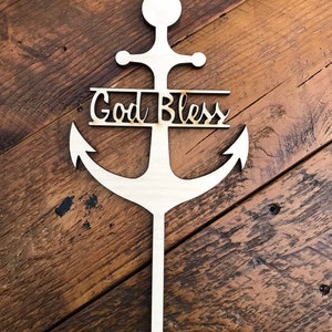 Personalized Anchor Cake Topper-nautical Baby Shower Cake Topper ...