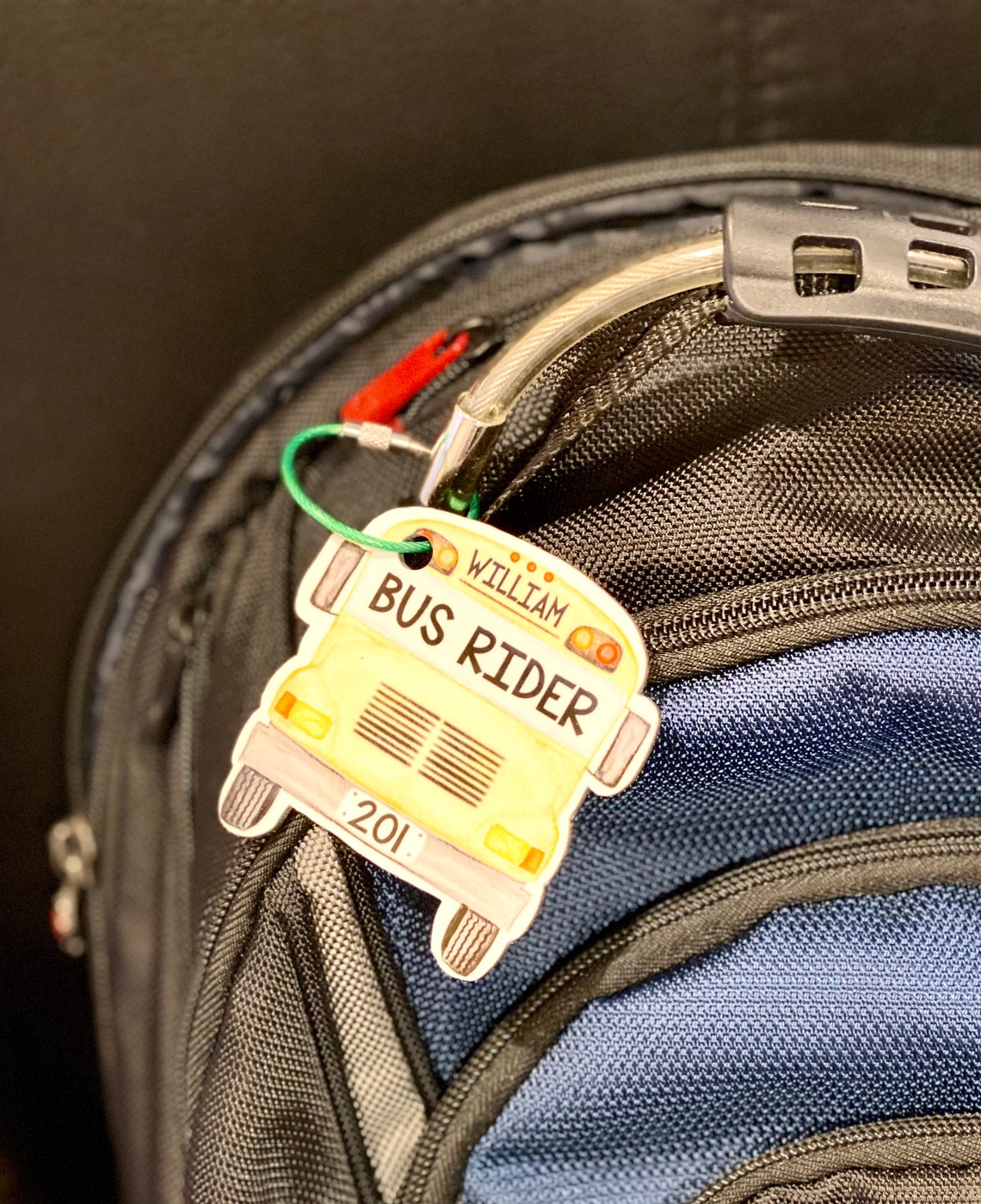 Personalized School Bus Rider ID Bag Tag/ Bus Rider Backpack - Etsy