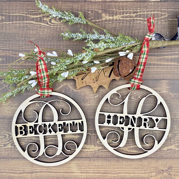 Monogram Ornament - Etsy