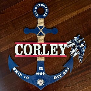 Personalized Navy Anchor Welcome Wreath: PIR Sailor Gift - Etsy