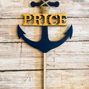 Personalized Anchor Cake Topper-nautical Baby Shower Cake Topper ...
