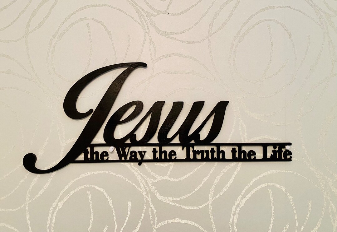 Jesus the Way the Truth the Life Sign: Birch Wood Religious Decor - Etsy