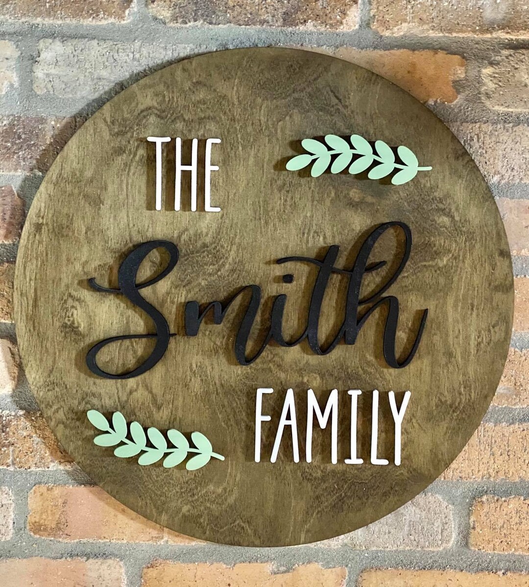 Round Last Name Sign // Laser Cut Sign // Round Wedding Sign ...