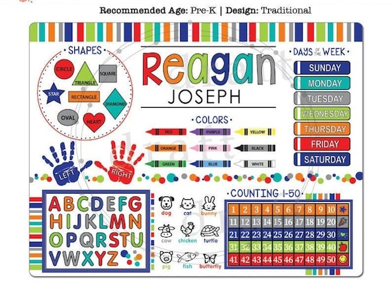 Learning Boardgiftpersonalized Learning Board Baby - Etsy