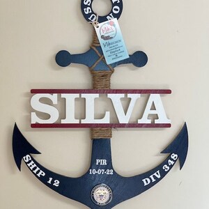 Personalized Navy Anchor Welcome Wreath: PIR Sailor Gift - Etsy
