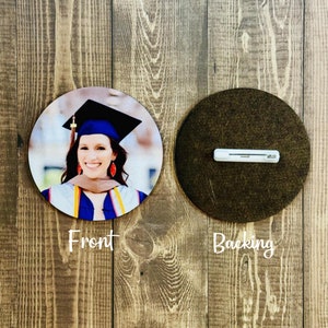 Custom Graduation Photo Pin: Class of 2024 Brag Badge - Etsy