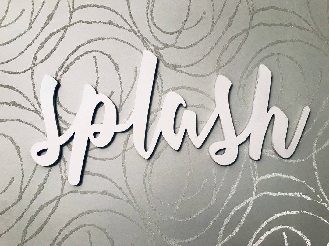 Splash Cutout, Bathroom Cutout, Pool Decor, Summer, Bathroom Decor ...