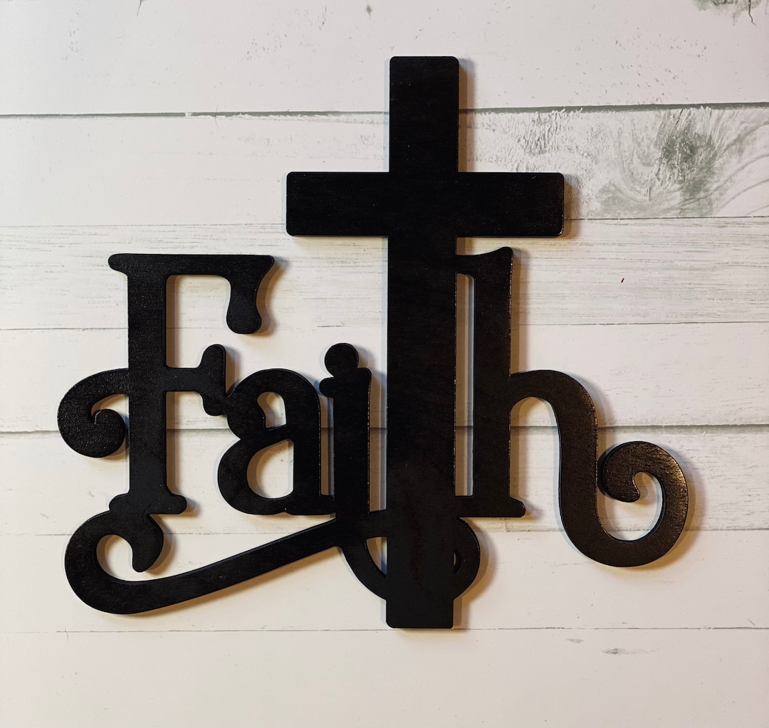 Faith| Cross | Bible Verse Sign | Scripture Wall Art | Religious Decor ...