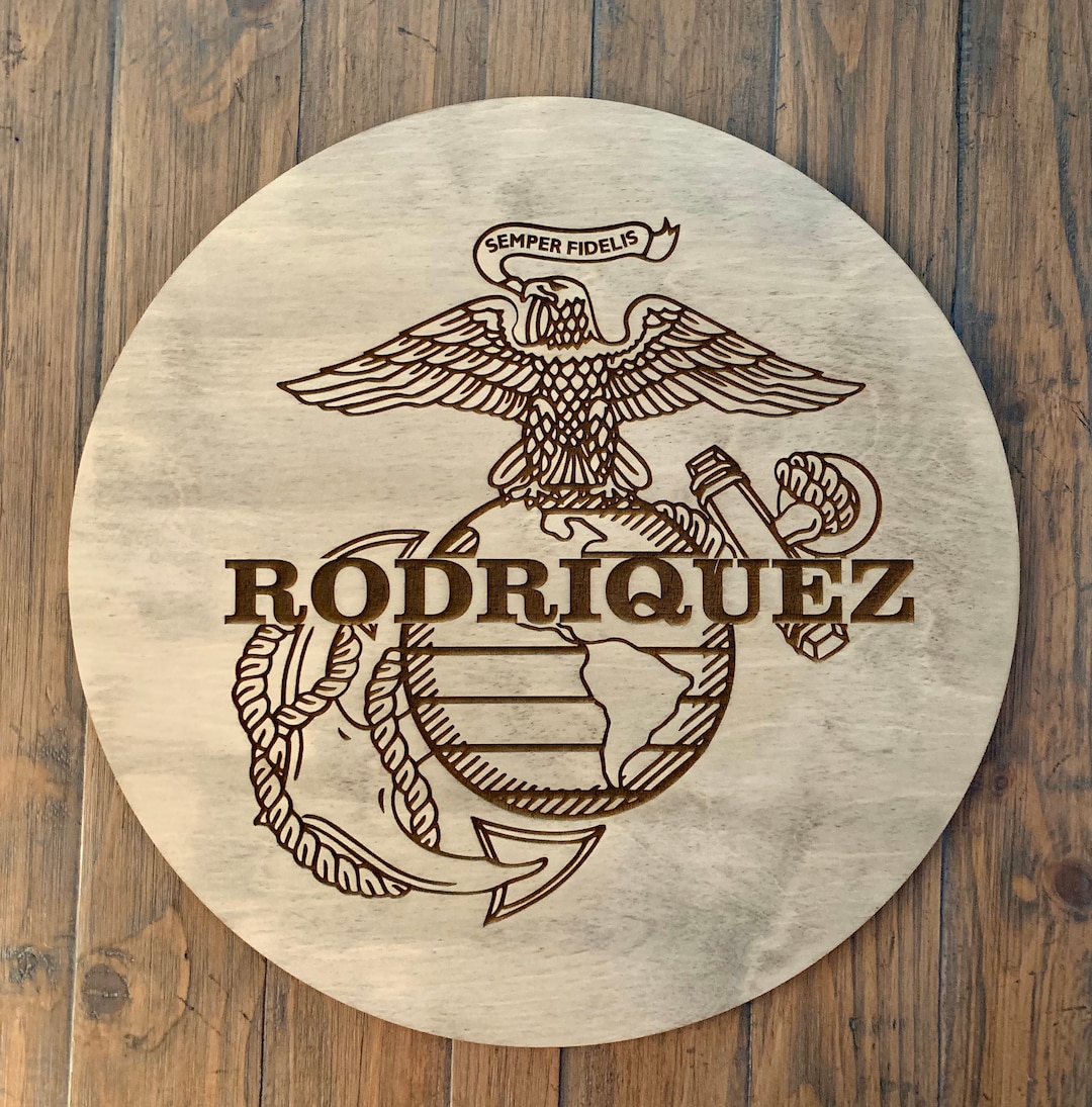 Personalized USMC Wooden Plaque: Marine Corps Gift - Etsy