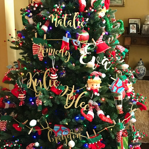 Custom Name Ornament for Christmas Tree/christmas Tree Name | Etsy