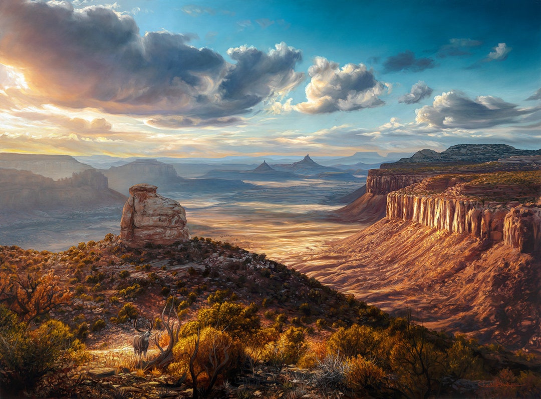 Western Landscape Limited Edition Art Print all the Glory Painting by ...