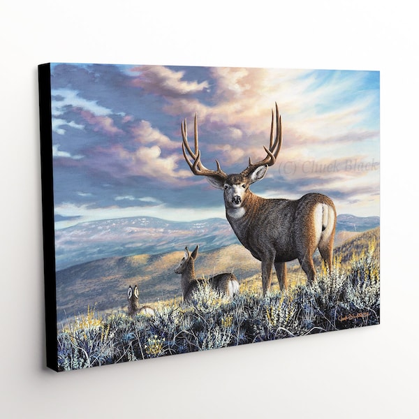 Deer Canvas Art - Etsy