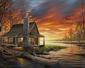 Rustic Cabin Art - Etsy